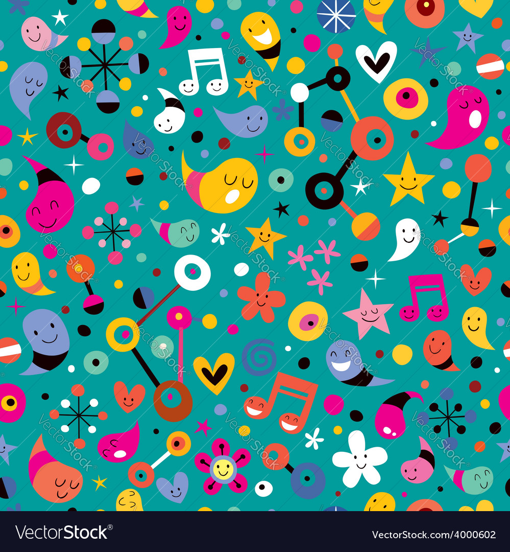 Fun pattern 2 Royalty Free Vector Image - VectorStock