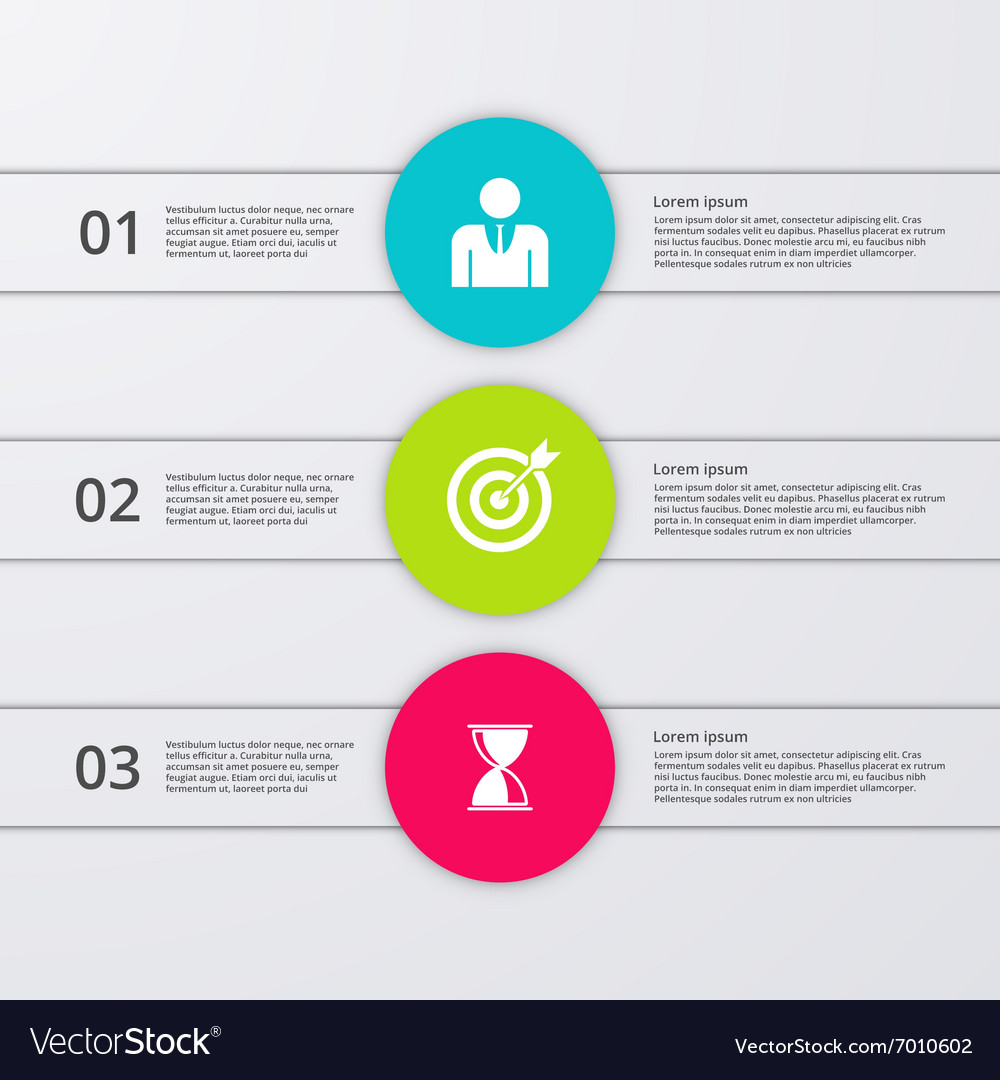 Infographics three options Royalty Free Vector Image