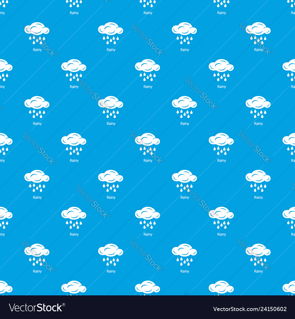 Rainy pattern seamless blue Royalty Free Vector Image