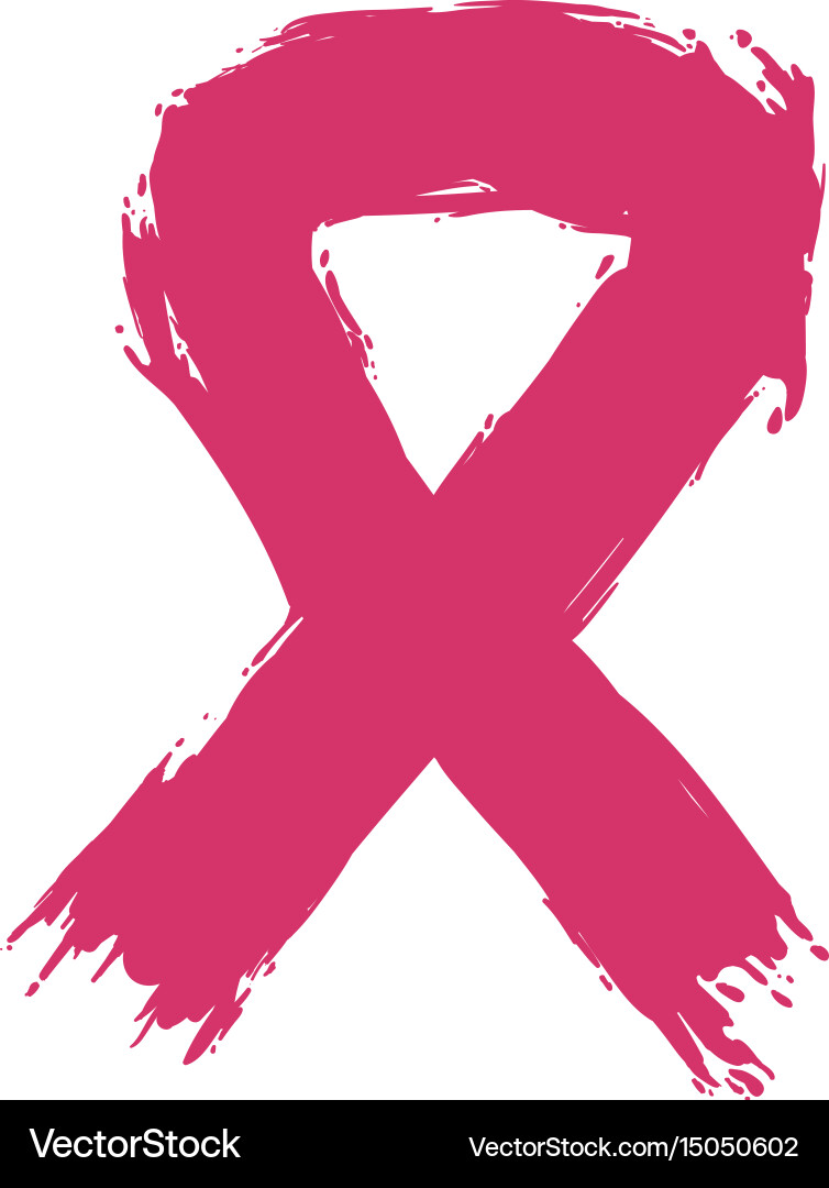 Ribbon cancer symbol Royalty Free Vector Image