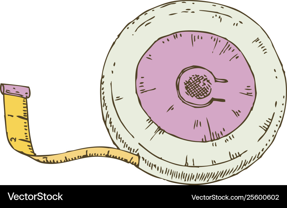 Tape measure for sewing Royalty Free Vector Image