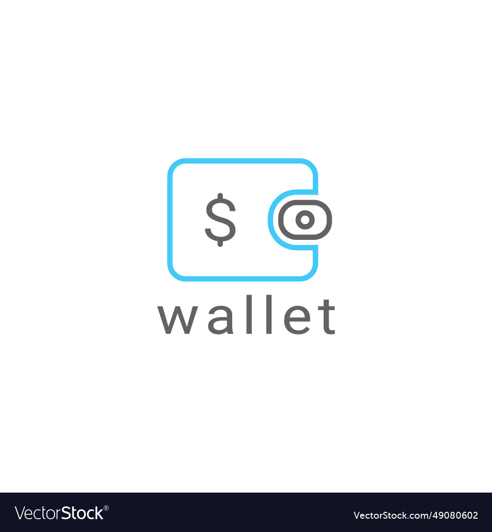 Wallet logo Royalty Free Vector Image - VectorStock