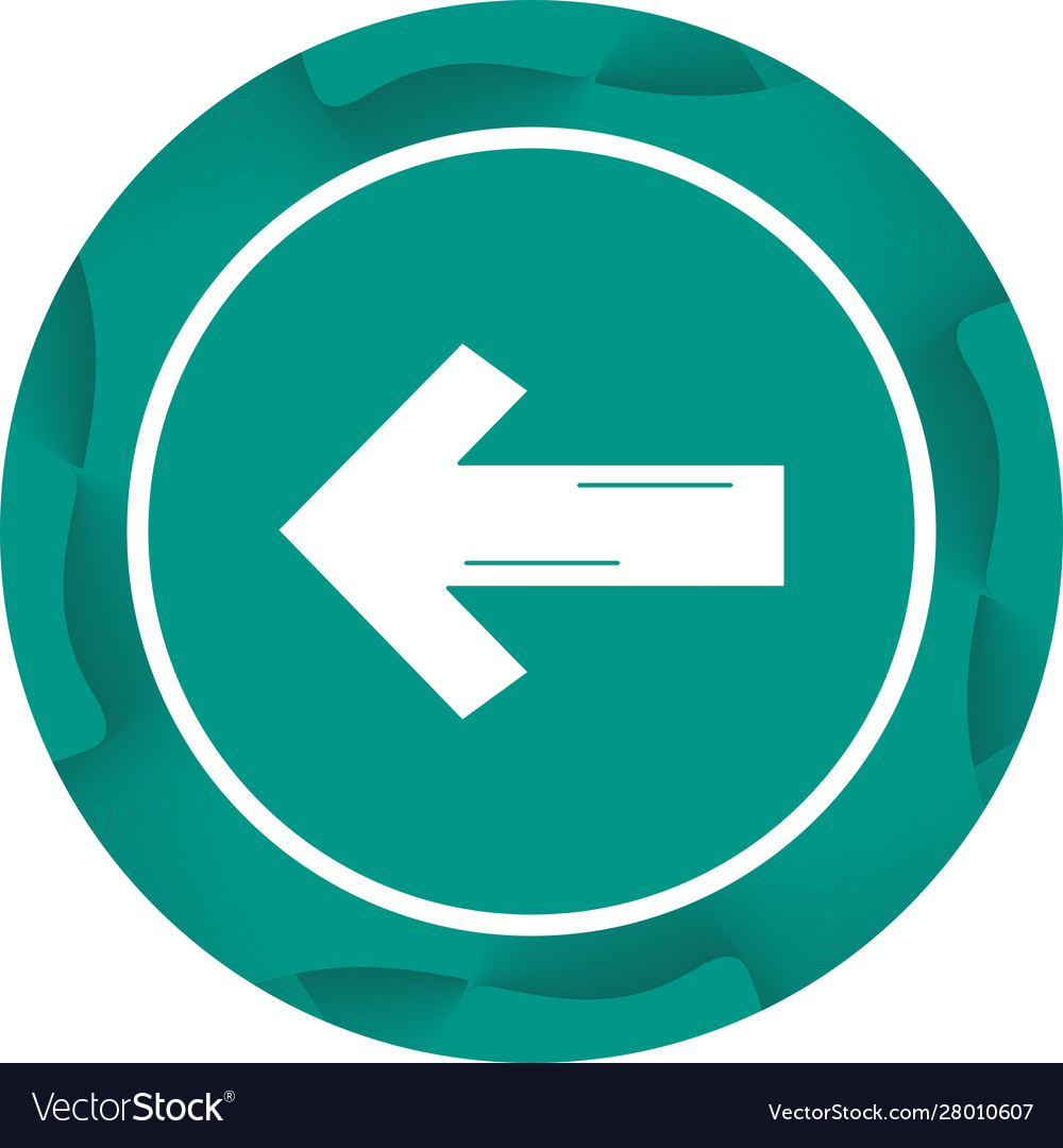 Beautiful left arrow glyph icon Royalty Free Vector Image Beautiful left arrow glyph icon Royalty Free Vector Image