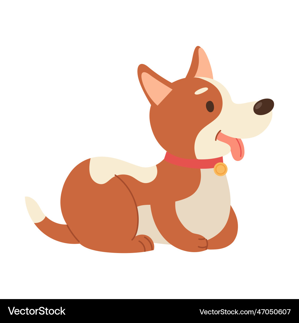 Cute puppy cartoon character Royalty Free Vector Image