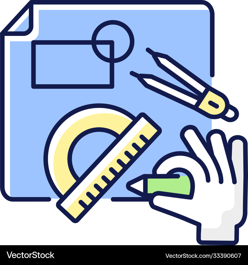 Diy designing rgb color icon Royalty Free Vector Image