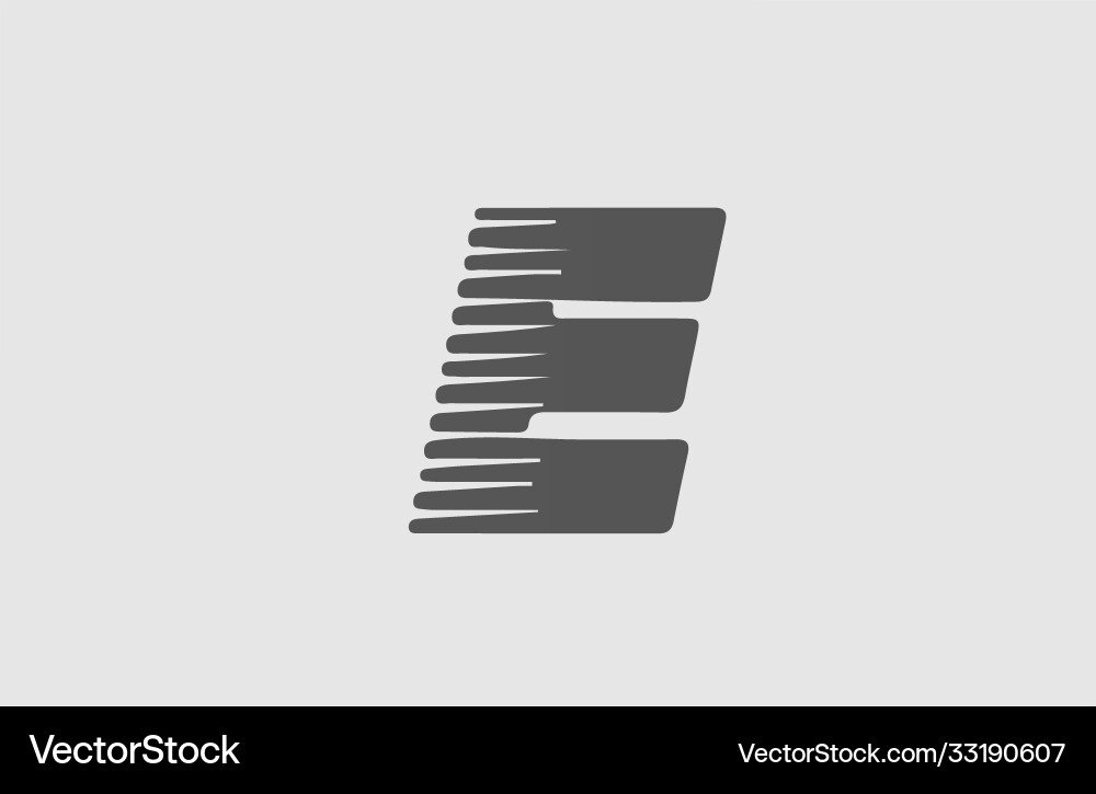 E grey alphabet letter logo icon line design Vector Image
