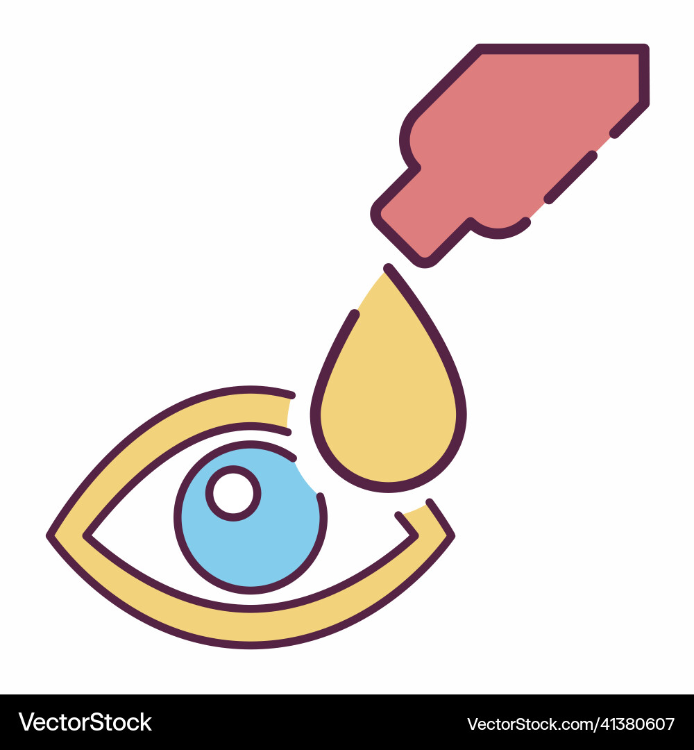 Icon of drop - line cut style Royalty Free Vector Image