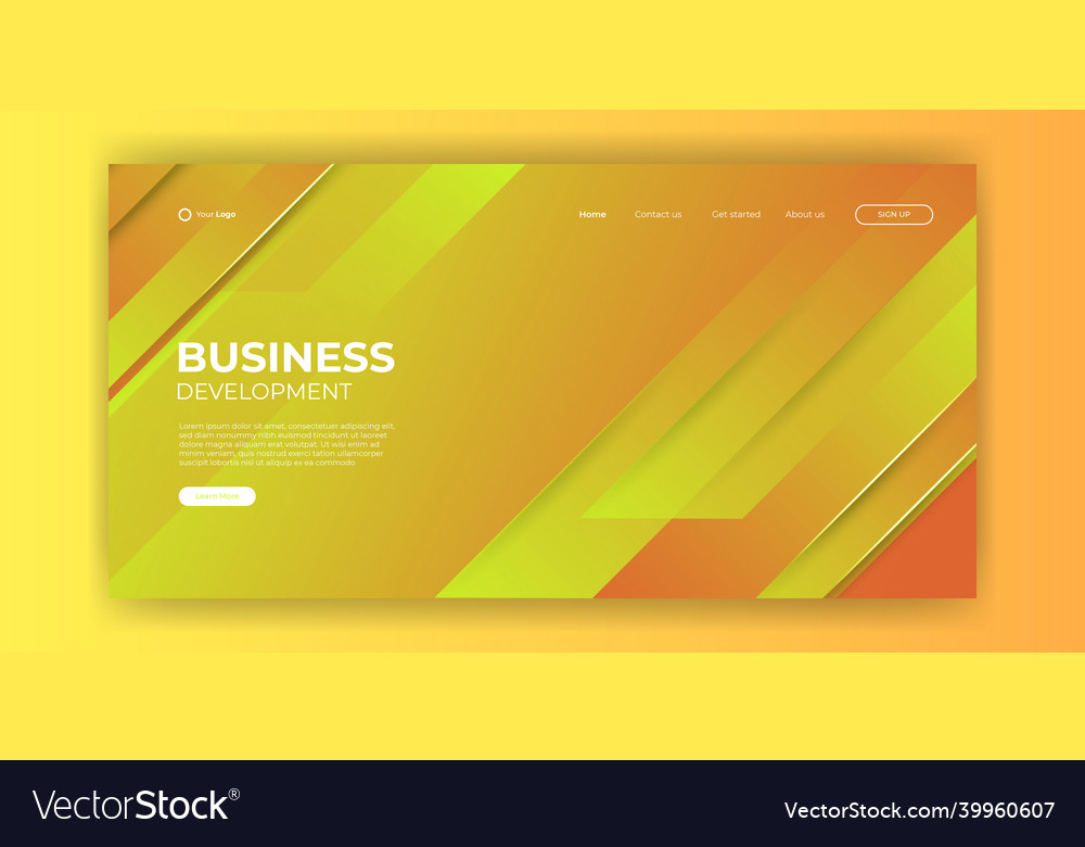 Landing page website layout template design Vector Image