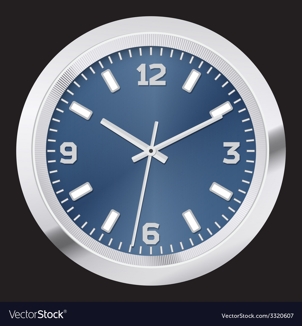 Modern clock Royalty Free Vector Image - VectorStock