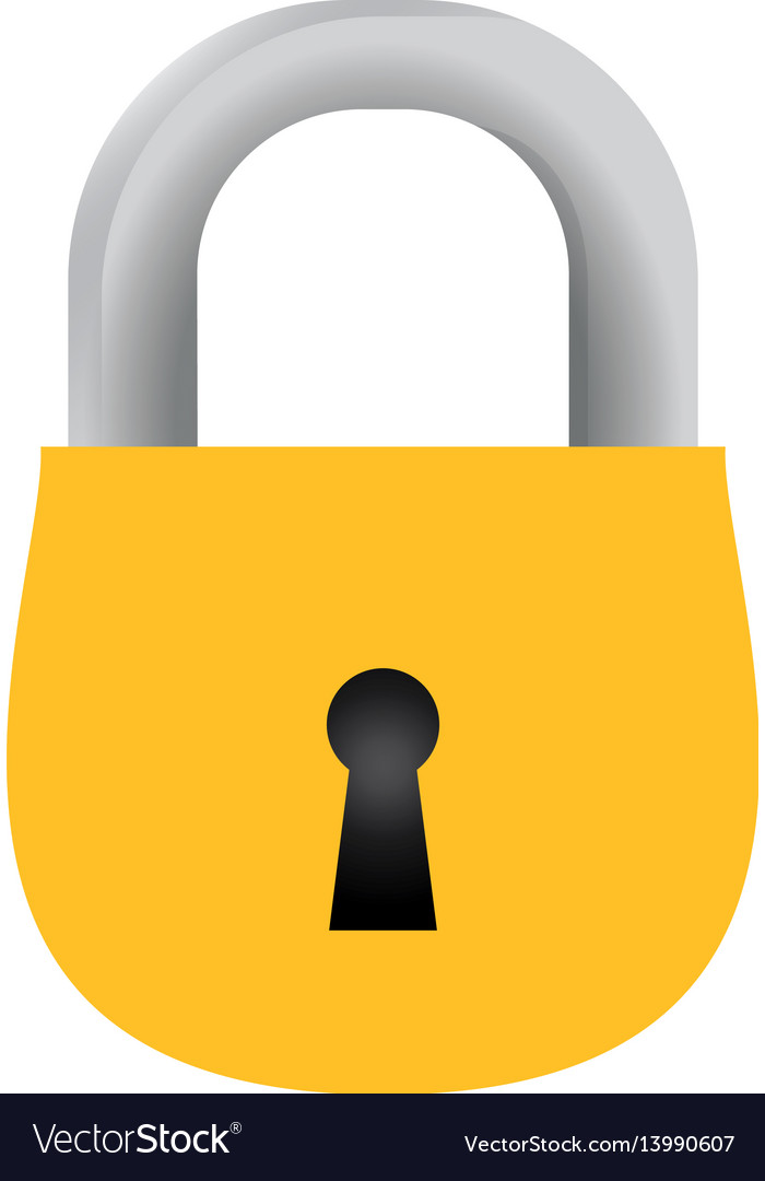 Padlock security object Royalty Free Vector Image