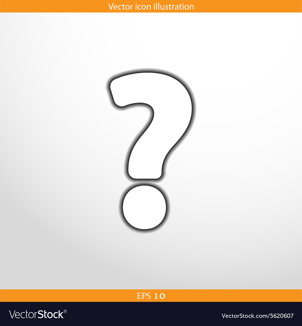 Question web flat icon Royalty Free Vector Image