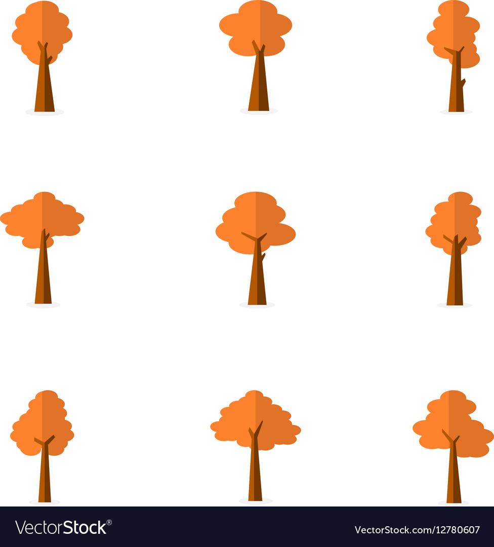 Tree variuos flat Royalty Free Vector Image - VectorStock