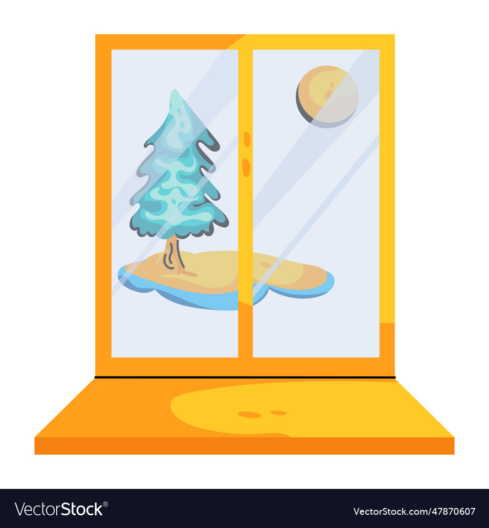 Window view Royalty Free Vector Image - VectorStock