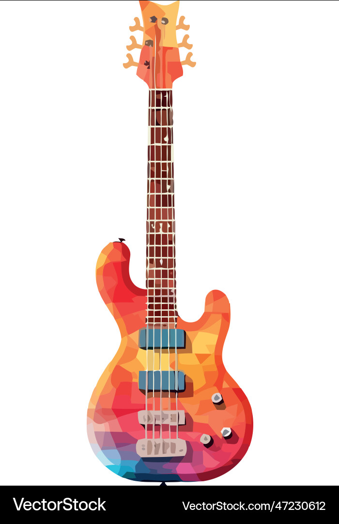 Abstract acoustic electric guitar Royalty Free Vector Image