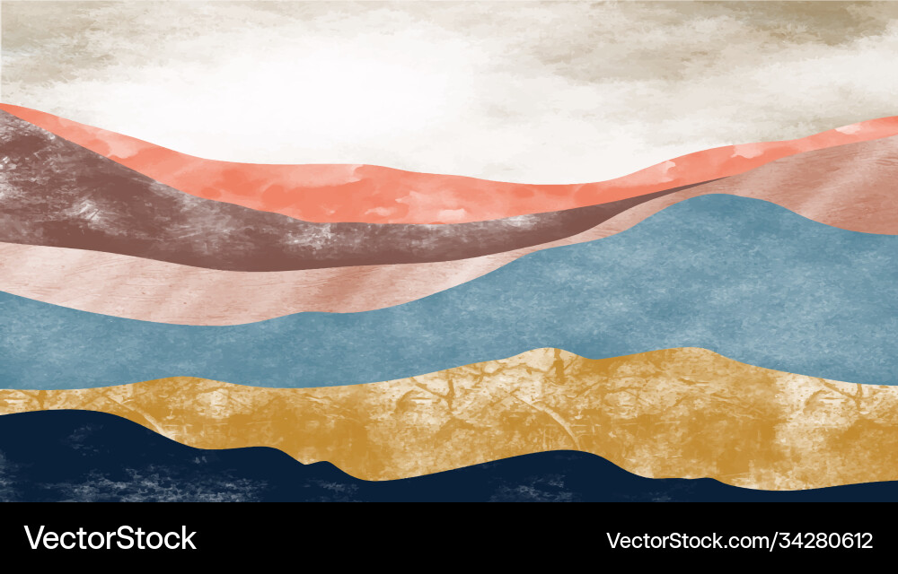 Abstract mountain landscape natural landscape Vector Image