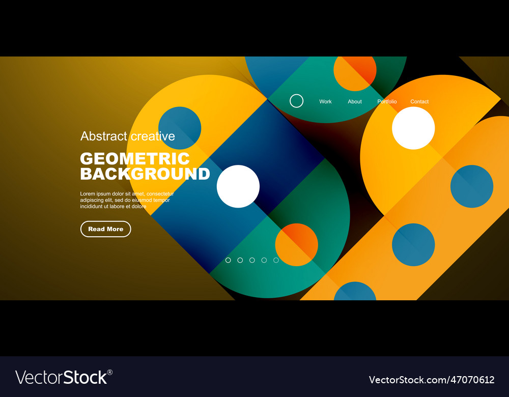 Abstract technology landing page background with Vector Image