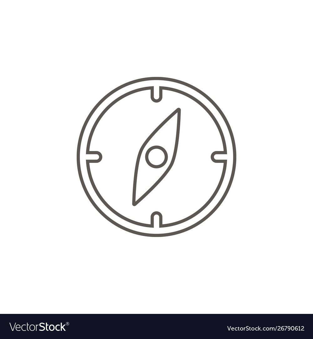 Compass icon simple element from map Royalty Free Vector