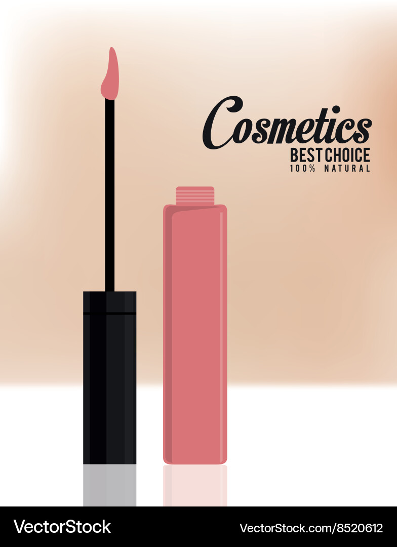 Design of cosmetics and make up Royalty Free Vector Image