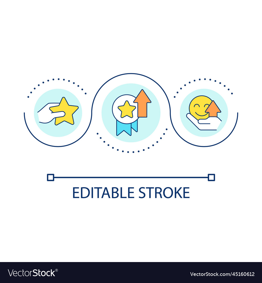 Improve service quality loop concept icon Vector Image