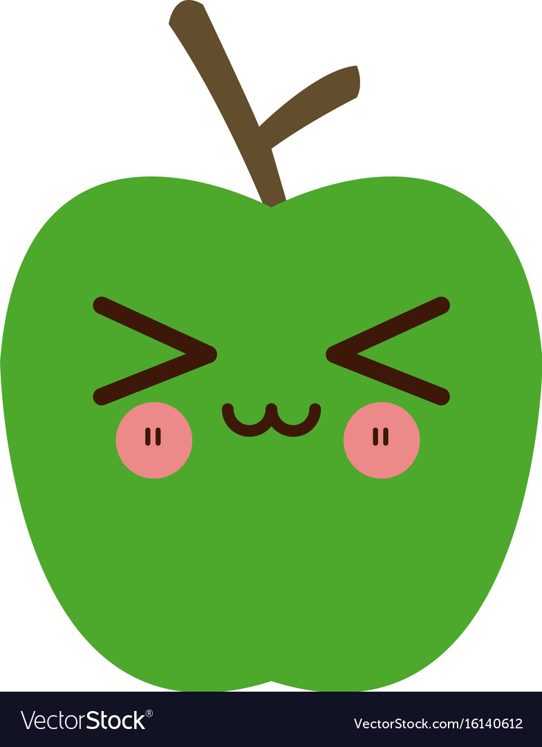 Kawaii back to school apple education concept Vector Image