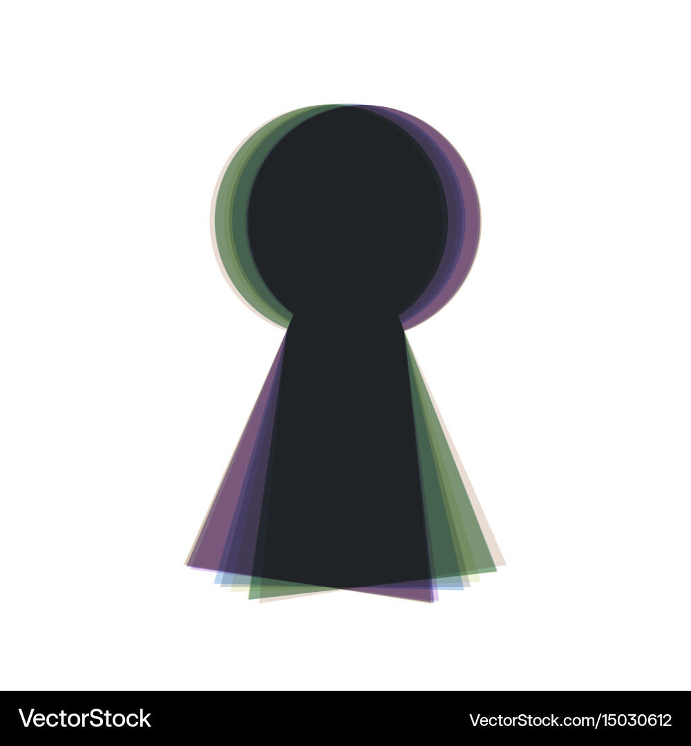 Keyhole sign colorful icon Royalty Free Vector Image
