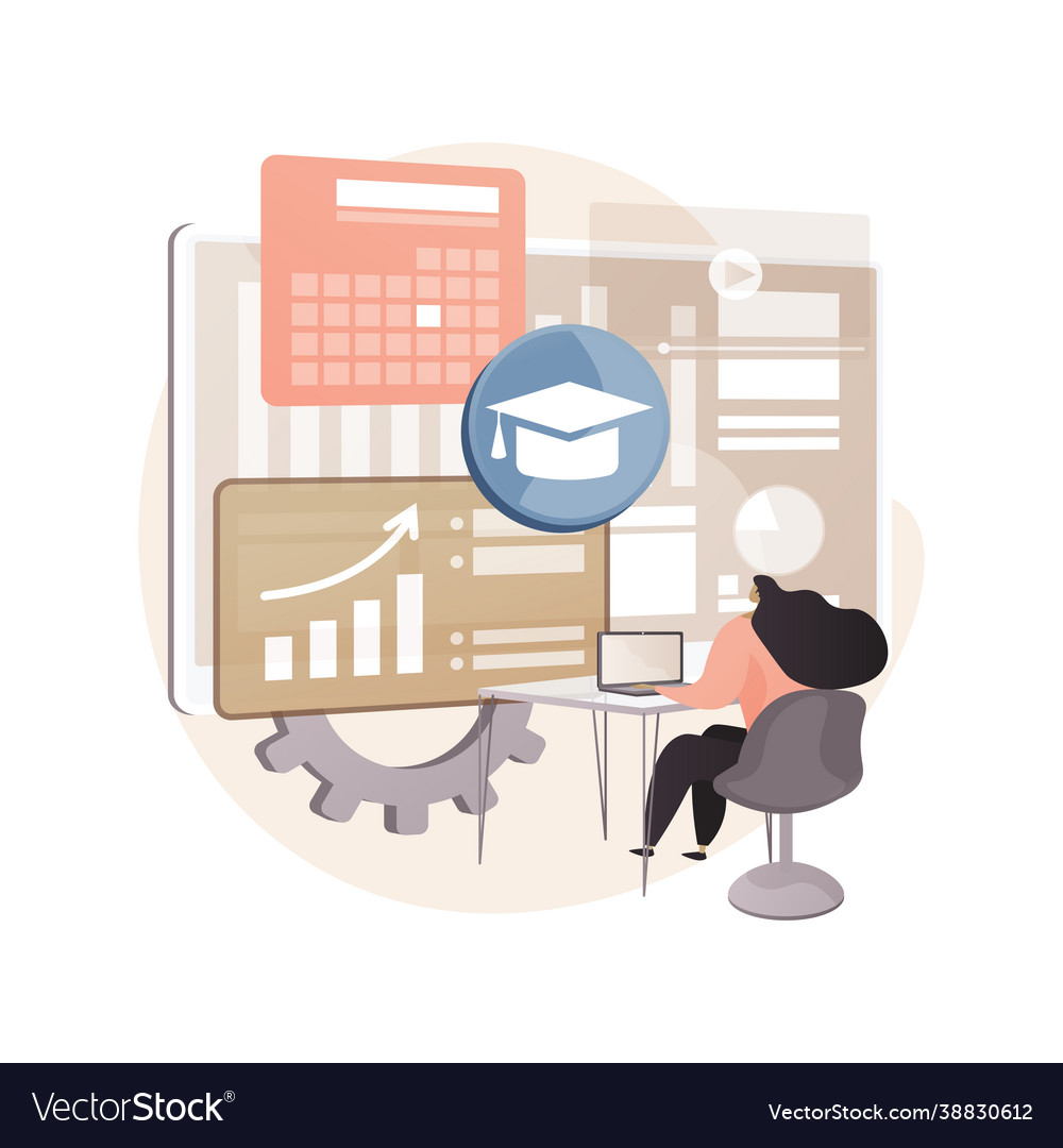 Learning management system abstract concept Vector Image