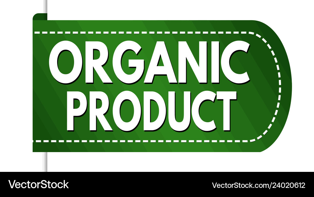 Organic product banner design Royalty Free Vector Image