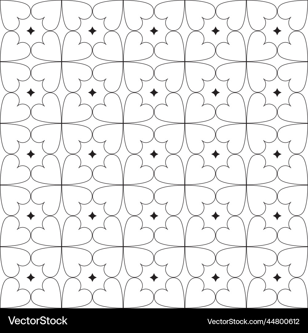 Seamless pattern of four clover leaves on st Vector Image
