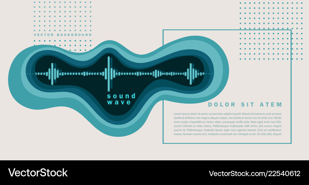 Template layout for music label design with sound Vector Image