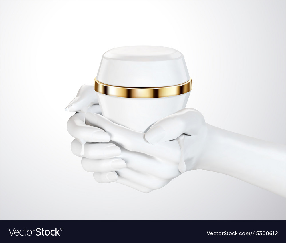 White cream jar package Royalty Free Vector Image White cream jar package Royalty Free Vector Image