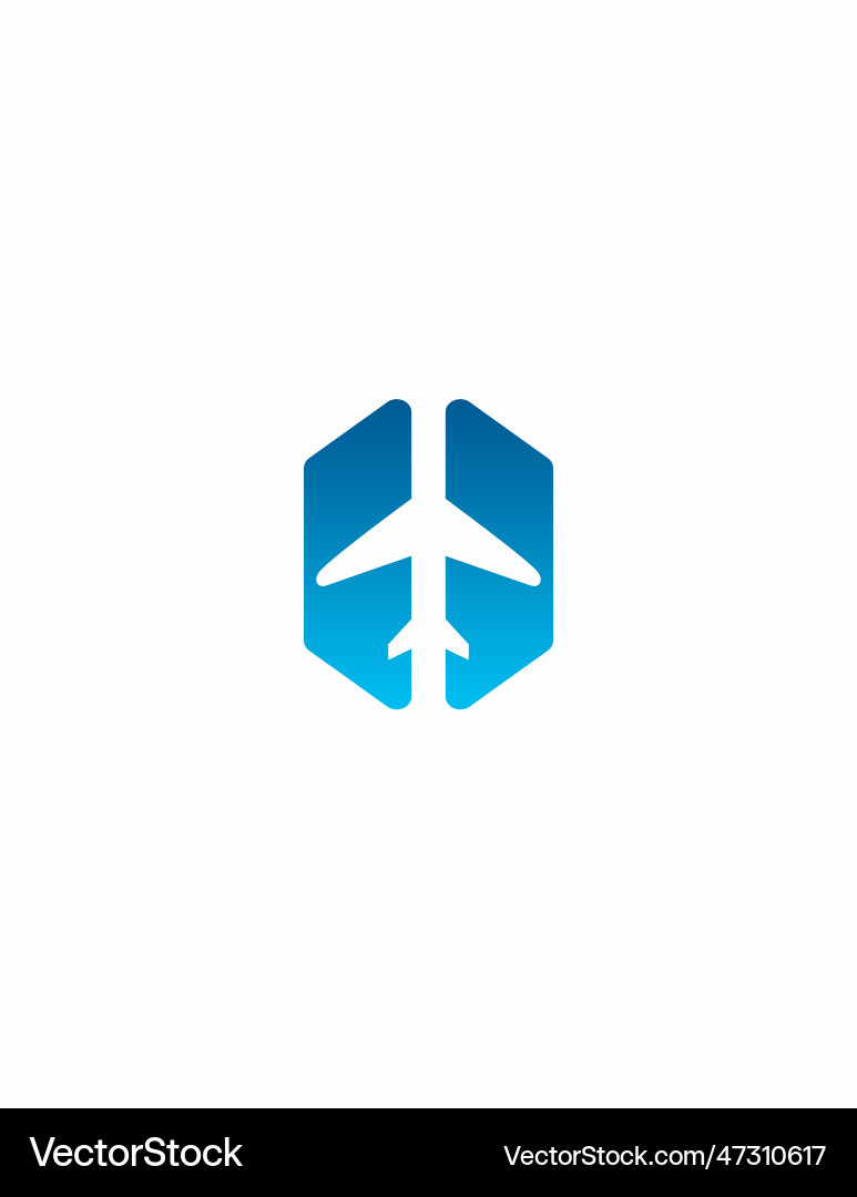 Aircraft image logo Royalty Free Vector Image - VectorStock