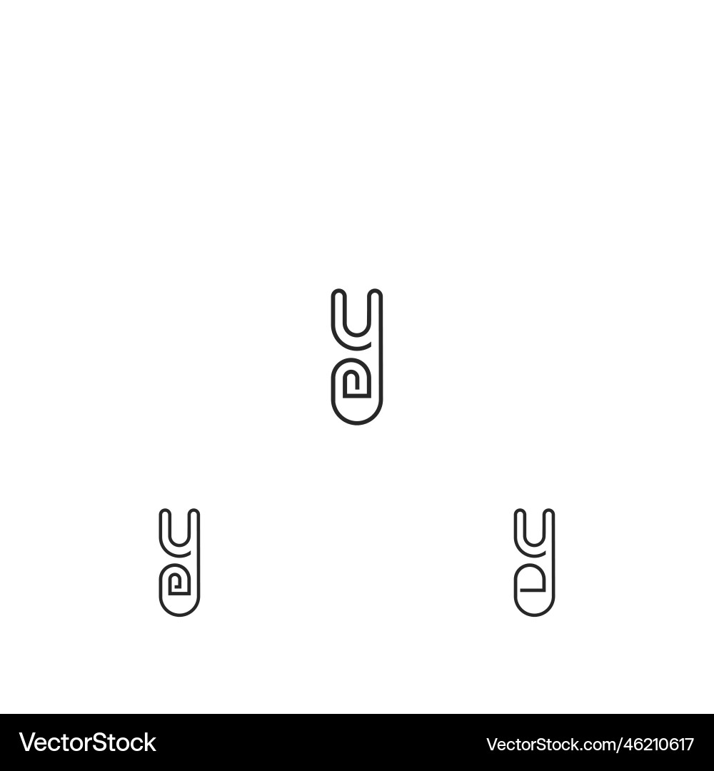 Alphabet letters initials logo ey ye e and y Vector Image