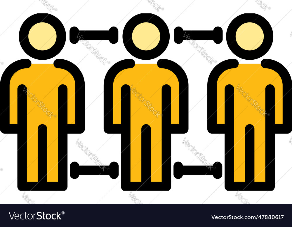 Avoid crowd icon flat Royalty Free Vector Image