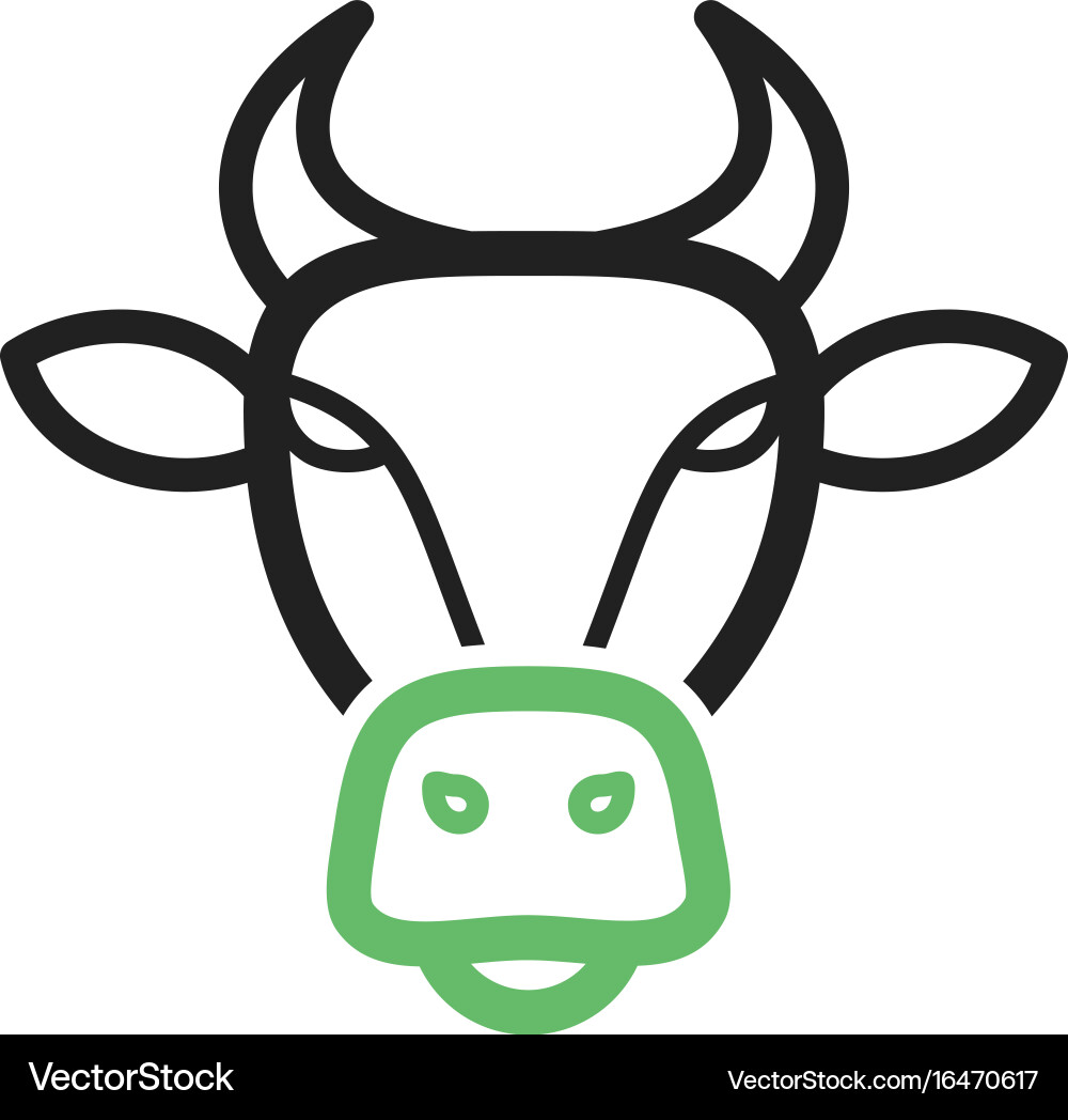 Buffalo face Royalty Free Vector Image - VectorStock