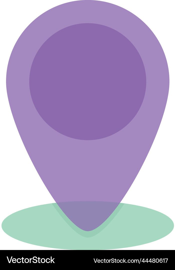 Glassmorphism purple location pin Royalty Free Vector Image