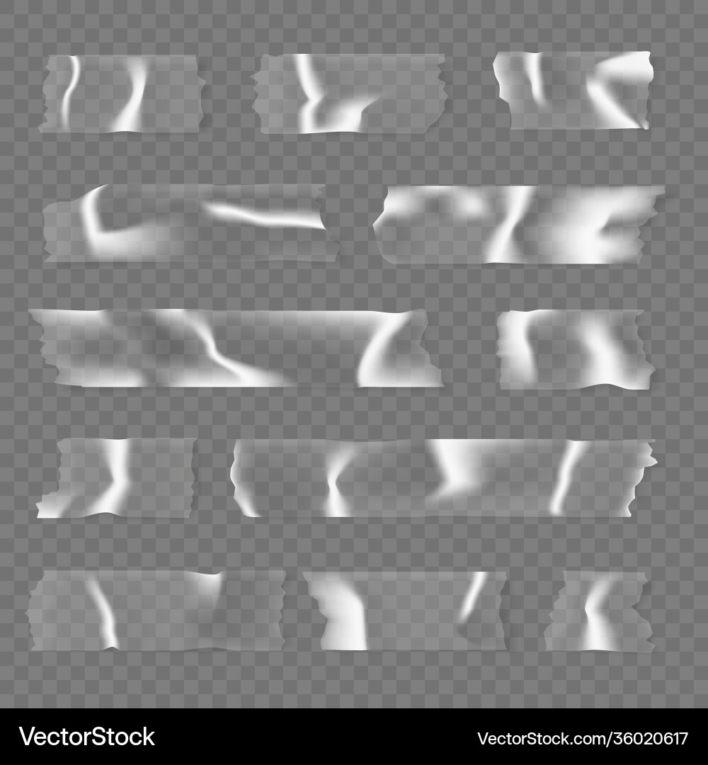 Realistic transparent adhesive tape sticky Vector Image
