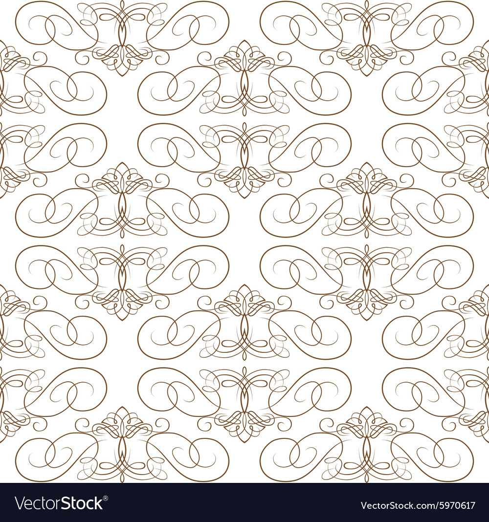 Seamless calligraphic pattern Royalty Free Vector Image