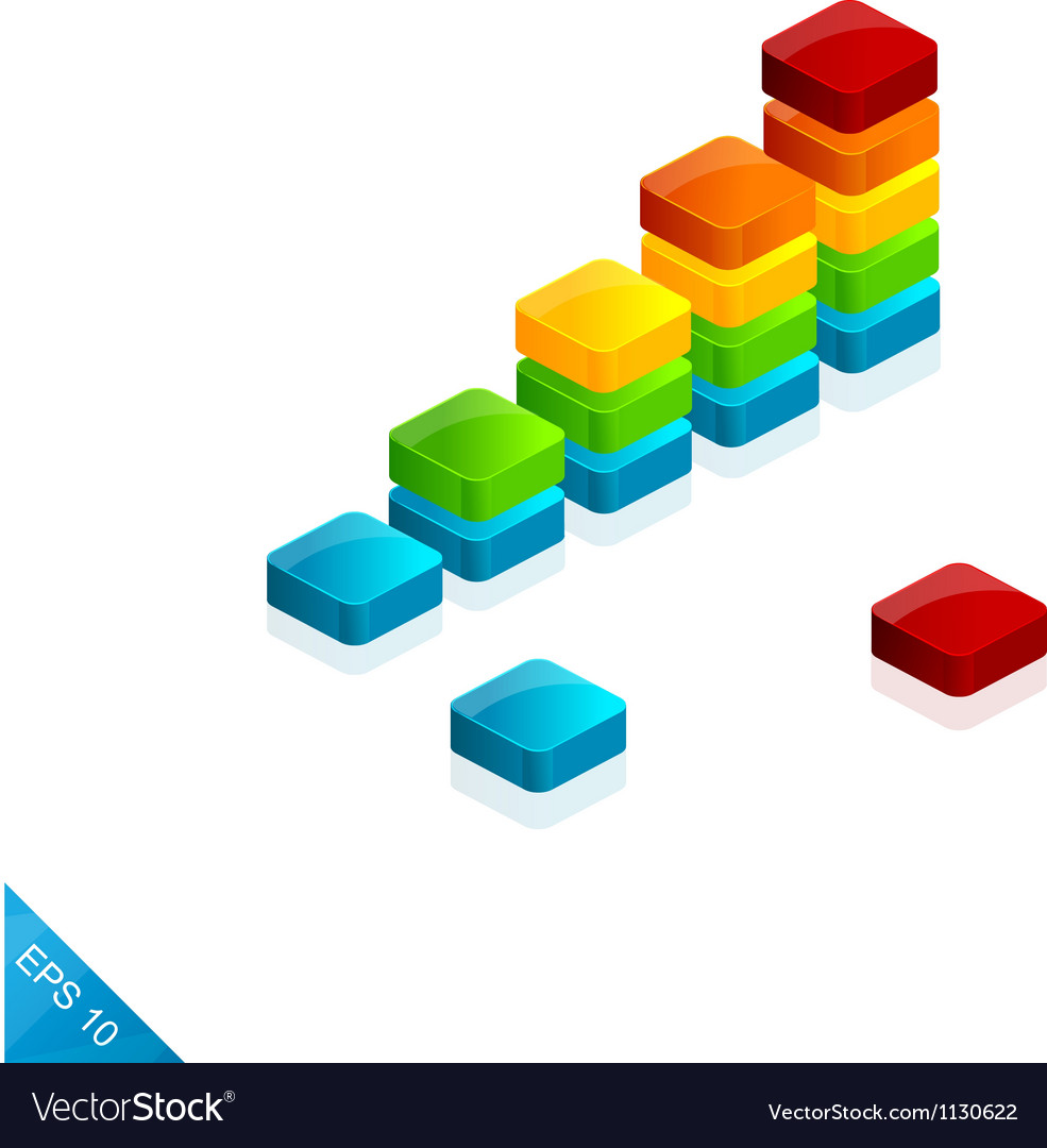 3d graph icon Royalty Free Vector Image - VectorStock