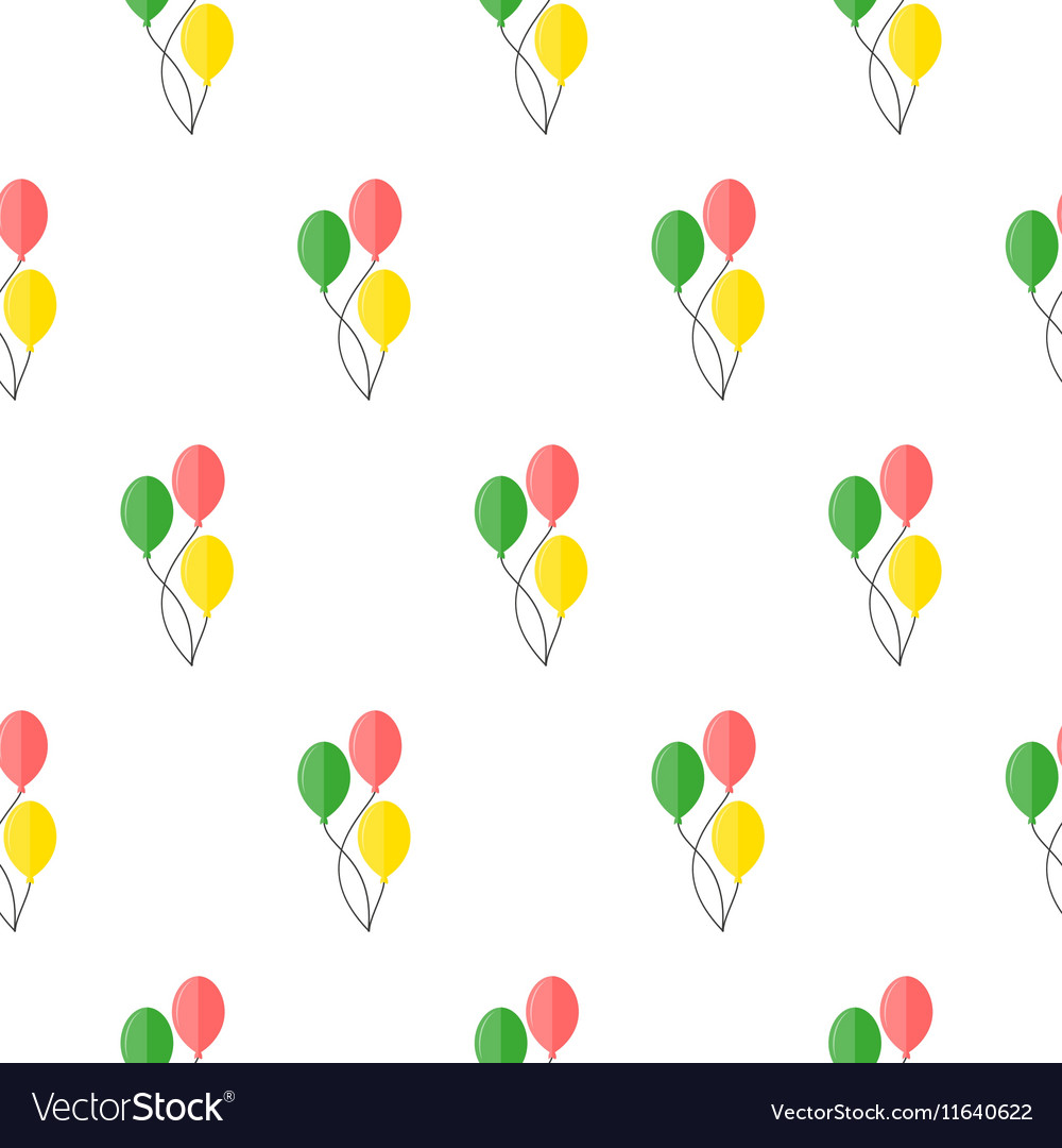 Balloons seamless pattern Royalty Free Vector Image