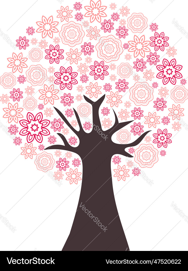Beautiful blossom tree abstract flowers Royalty Free Vector