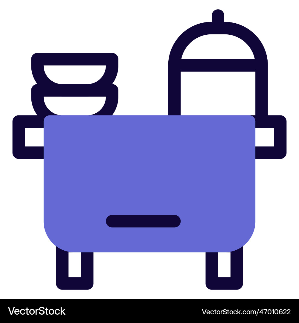 Buffet a table for display of food Royalty Free Vector Image