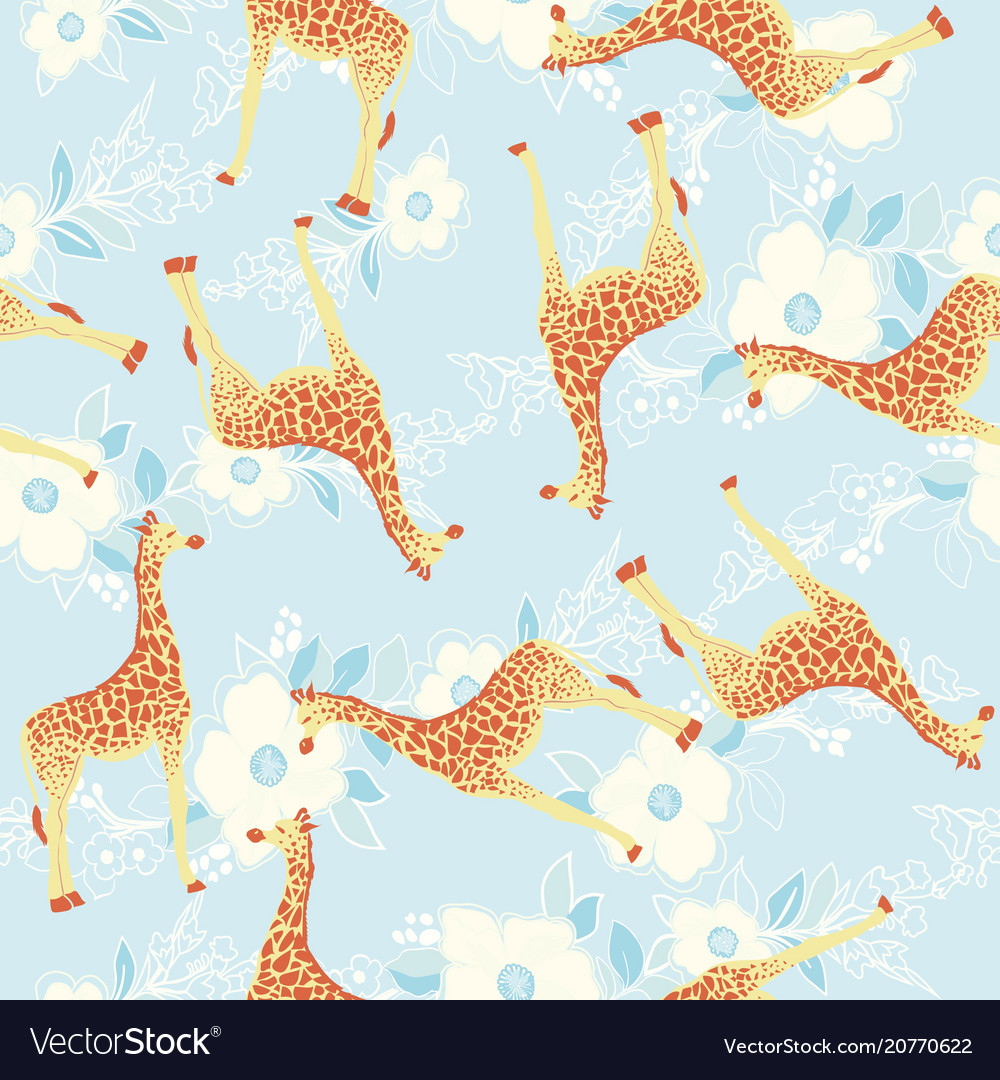 Giraffe pattern Royalty Free Vector Image - VectorStock