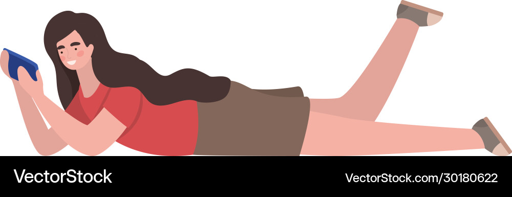 Girl with smartphone design Royalty Free Vector Image