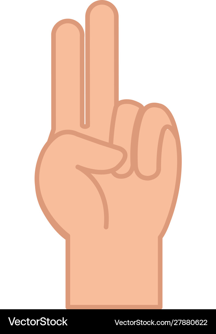 Isolated hand signal icon fill design Royalty Free Vector