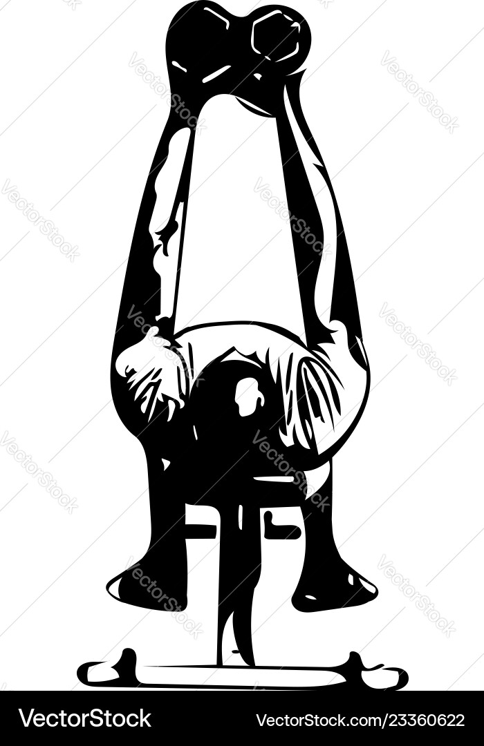 Man with barbell doing squats in gym Royalty Free Vector