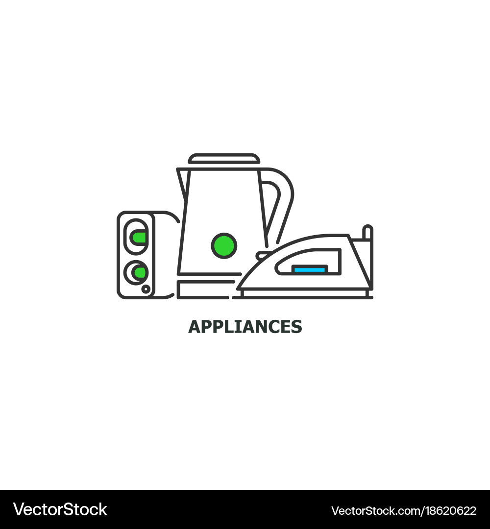 Old appliances and e-waste recycle concept icon Vector Image