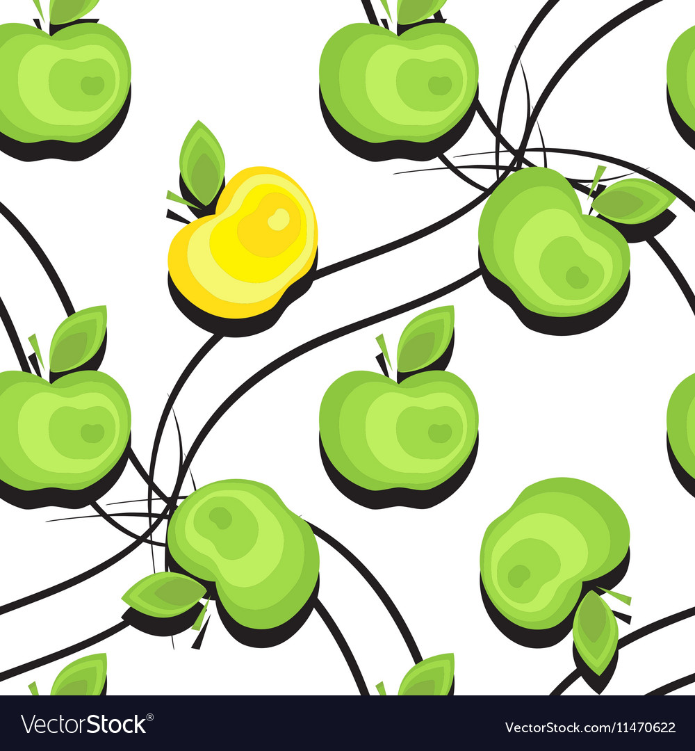 Seamless apple background pattern Royalty Free Vector Image