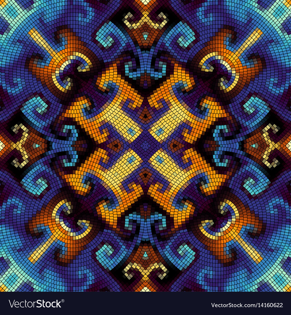 Seamless mosaic pattern Royalty Free Vector Image