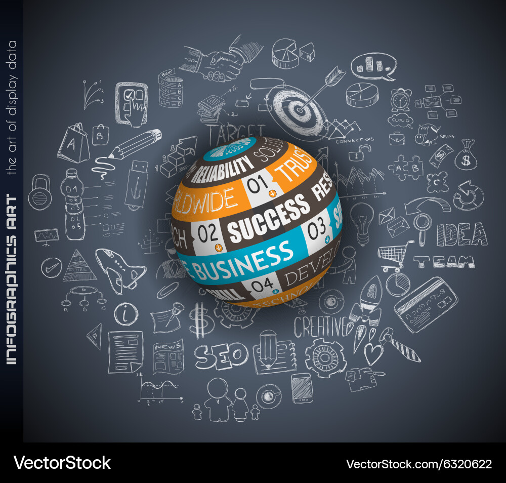 Success in business conceptual background Vector Image