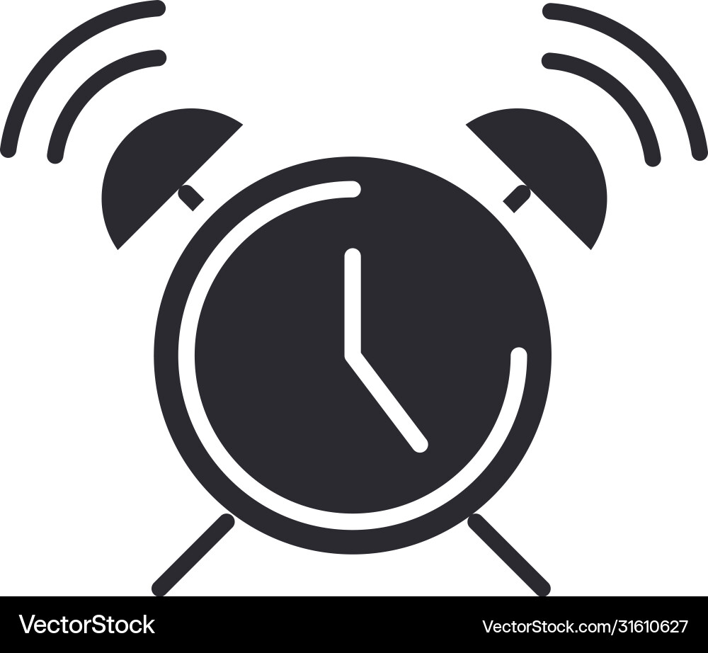 Alert icon alarm clock attention danger Royalty Free Vector